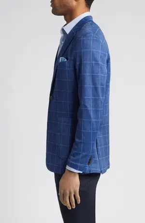 Johnston & Murphy Xc Flex® Windowpane Check Knit Sport Coat