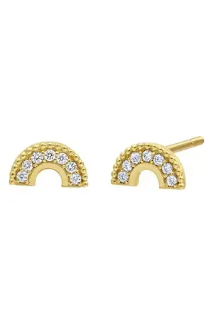 Bony Levy Diamond Rainbow Stud Earrings - 18k Yellow Gold