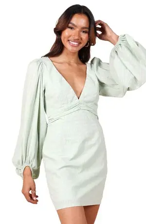 PETAL & PUP Emilina Long Sleeve Minidress