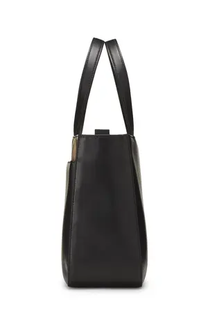 Burberry Leather Handbag With Classic Check Panel