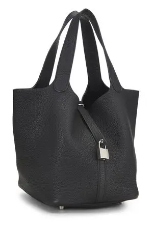 Hermès Clemence Leather Picotin Lock 22 Bag - Black