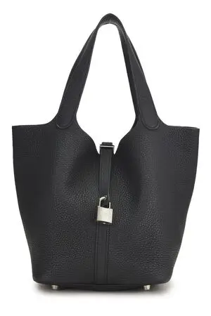 Hermès Clemence Leather Picotin Lock 22 Bag - Black