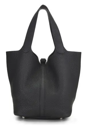 Hermès Clemence Leather Picotin Lock 22 Bag - Black