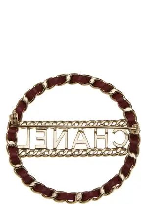 Chanel Logo Pin - Gold