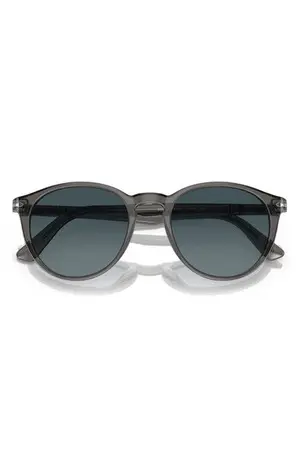 Persol 52mm Polarized Sunglasses - Transparent Grey