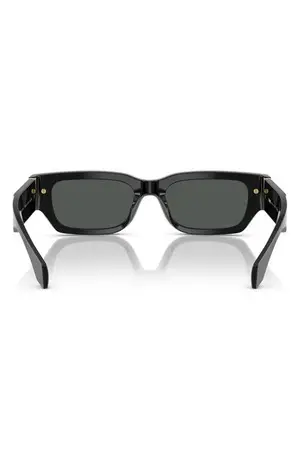 Versace 53mm Rectangular Sunglasses - Black