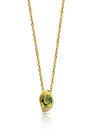 DRIES CRIEL Flux Tsavorite & Diamond Pendant Necklace