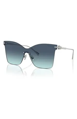 Tiffany & Co. 143mm Gradient Rimless Butterfly Shield Sunglasses - Blue Gradient