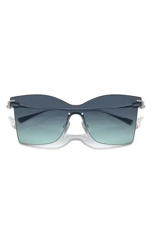 Tiffany & Co. 143mm Gradient Rimless Butterfly Shield Sunglasses - Blue Gradient