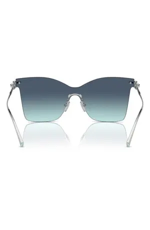 Tiffany & Co. 143mm Gradient Rimless Butterfly Shield Sunglasses - Blue Gradient