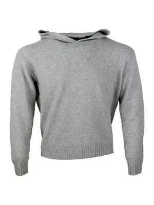 04651/ A TRIP IN A BAG Crew-Neck Hooded Sweater - Grey