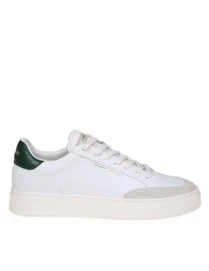 CRIME /green Leather Sneakers - White