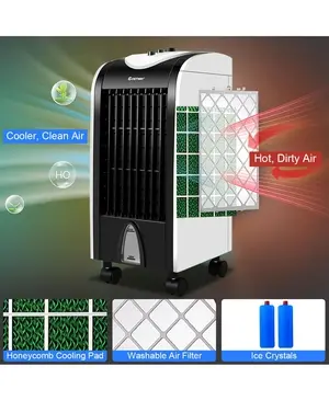COSTWAY Evaporative Portable Cooler Fan Humidify