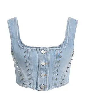 Alessandra Rich Cropped Denim Top