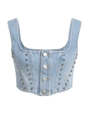Alessandra Rich Cropped Denim Top