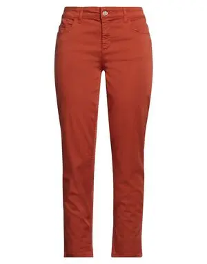 Liu Jo Cotton Elastane Tapered Leg Pants - Red