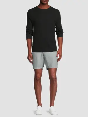 Vince Thermal Crewneck Long-sleeve T-shirt - Black