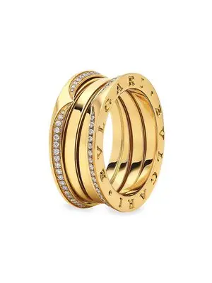 BVLGARI Women's B. Zero1 18K Yellow Gold & 0.43 TCW Diamond 3-Band Ring - Yellow Gold  - Yellow Gold