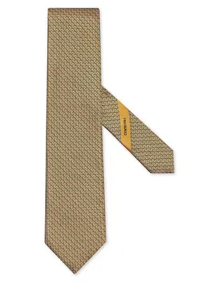 Zegna Cento Fili Silk Tie Yellow