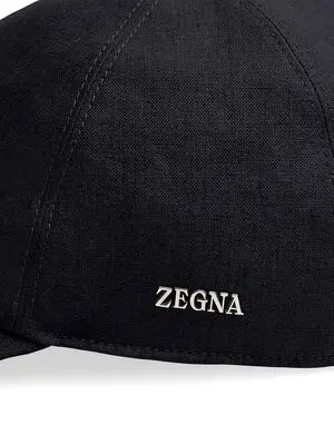 Zegna Oasi Lino Baseball Cap - Dark Blue