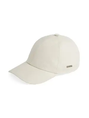 Zegna Oasi Lino Baseball Cap Light Beige