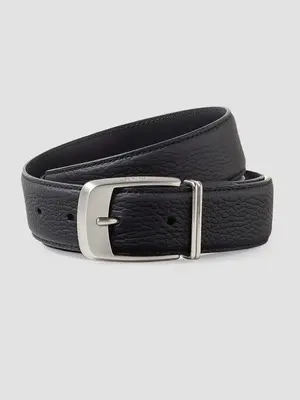 Zegna Leather Belt - Black