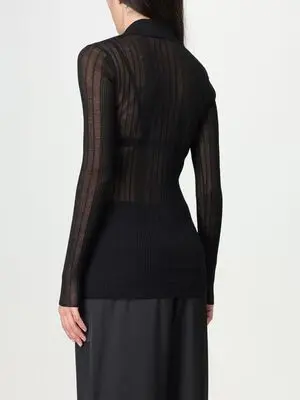 Pinko Ribbed Knit Collared Cardigan