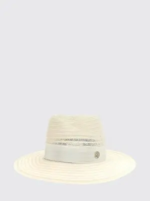 MAISON MICHEL Straw Hat - White