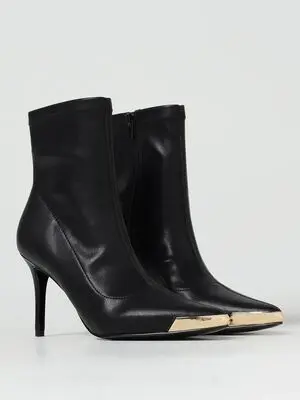 Versace Ankle Boots In Smooth Synthetic Leather