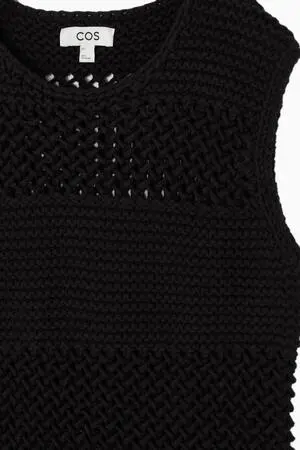 Cos Open-knit Tank - Black