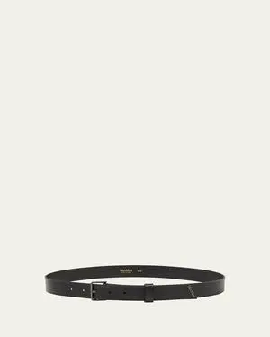 Max Mara Wavenlea Leather Belt - Black