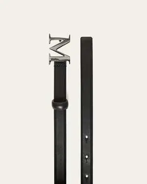 Max Mara Logo Calf Leather Belt