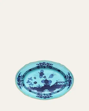 GINORI 1735 Oriente Italiano Oval Platter, Iris One-color