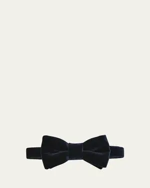 Charvet Charvet Velvet Bow Tie Navy