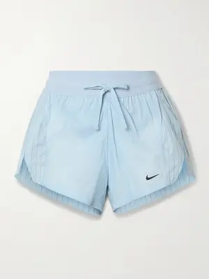 Nike Division Pinstriped Crinkled-shell Shorts - Blue