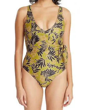Tanya Taylor Kelly Wrap Onepiece - Gold