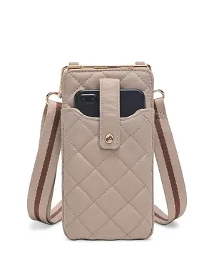 SOL AND SELENE Duality Quilted Mini Crossbody Wallet - Nude