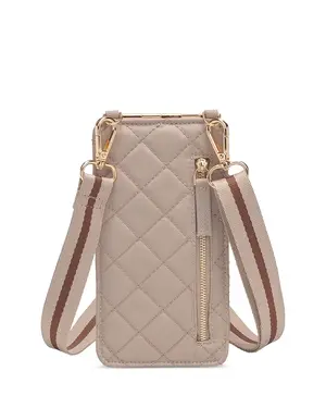 SOL AND SELENE Duality Quilted Mini Crossbody Wallet - Nude