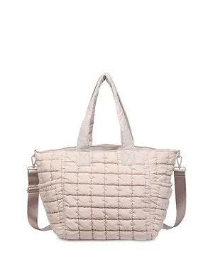 SOL AND SELENE Dreamer Puffer Extra Large Tote - Cream