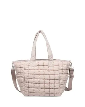 SOL AND SELENE Dreamer Puffer Extra Large Tote - Cream