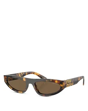 Miu Miu Oval Sunglasses 56mm - Havana/brown Solid