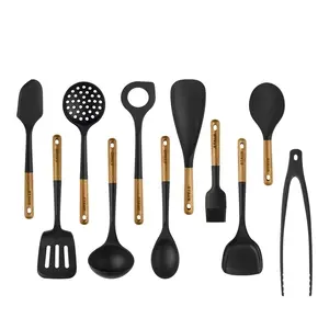 STAUB 11 Piece Silicone & Acacia Complete Utensil Set