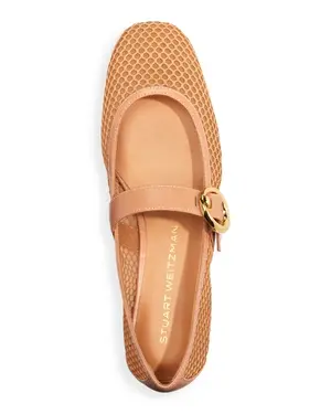 STUART WEITZMAN Arabella Mesh Mary Jane Ballet Flats