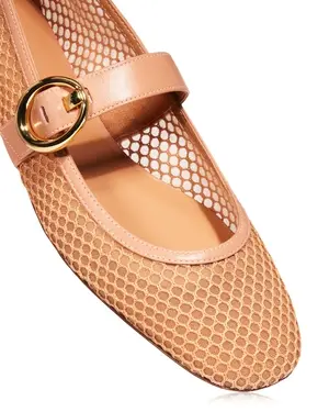 STUART WEITZMAN Arabella Mesh Mary Jane Ballet Flats