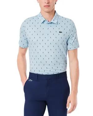 Lacoste Regular Fit Logo Golf Polo Shirt Light Blue/ Blue