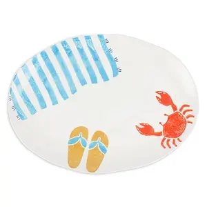 VIETRI Riviera Medium Oval Platter - Scuba