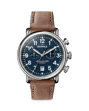 Shinola Runwell Chronograph 41mm - Midnight Blue Matte Velvet