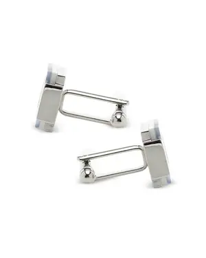 CUFFLINKS, INC. Floating Mother Of Pearl Checkered Square