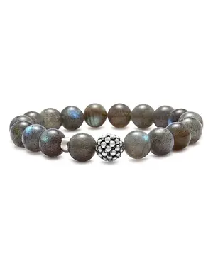 Lagos Sterling Silver Caviar Ball Labradorite Bracelet - Gray