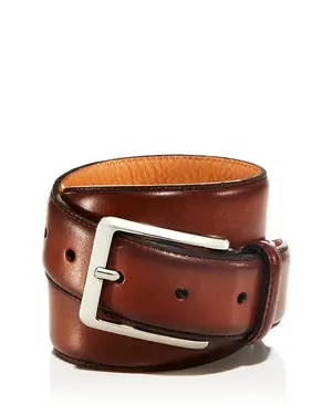 Bloomingdale'S Square Buckle Italian Leather Belt - Brown